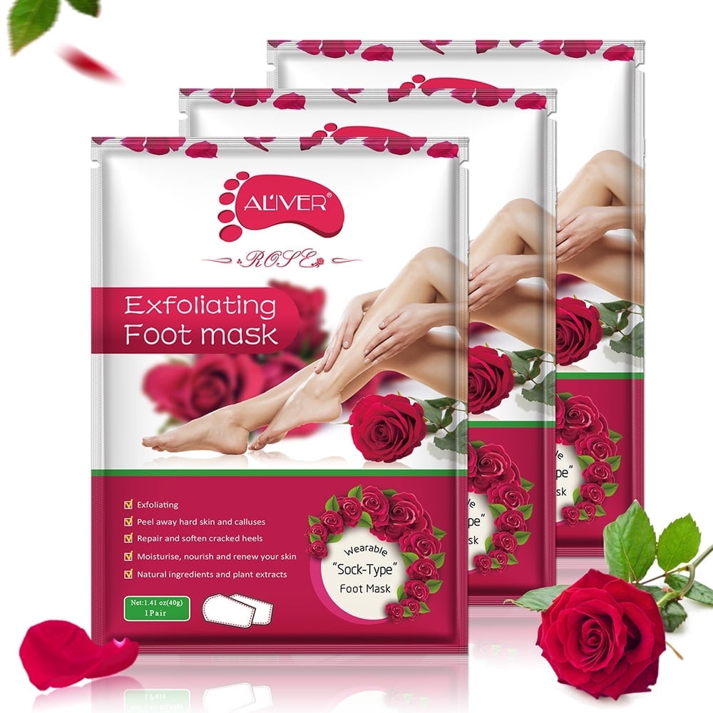 ALIVER Foot Peel Mask with Rose - Feet Peeling Masks - Make Your Feet ...