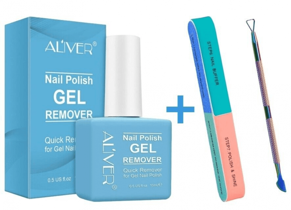 ALIVER NAIL GEL REMOVER Soak Off Nail Cleaner Quick Burst Manicure ...