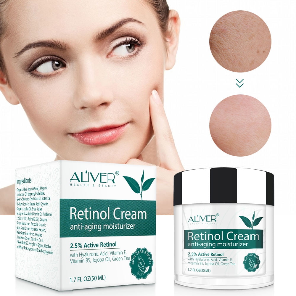 ALIVER Retinol Cream for Face, Facial Moisturizer with Vitamin E ...