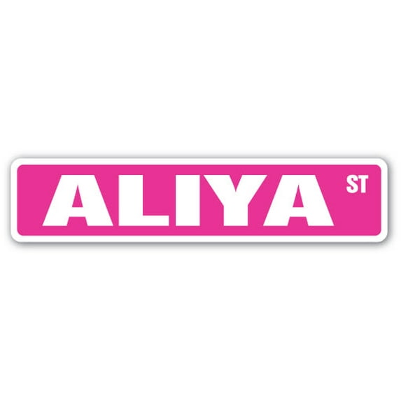 ALIYA Street Sign Childrens Name Room Sign | Indoor/Outdoor | 24" Wide ...