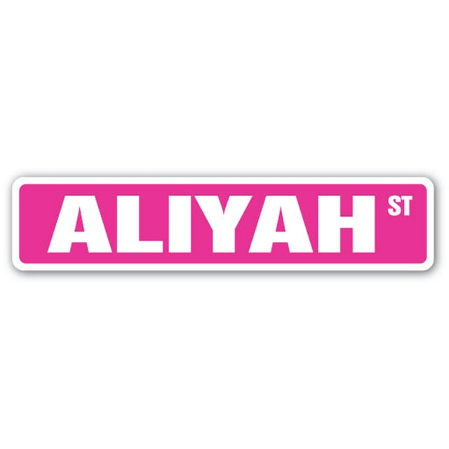 ALIYAH Street Sign Childrens Name Room Sign | Indoor/Outdoor | 36" Wide ...