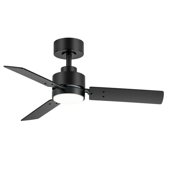 ALKAFY 36 inch Modern Industrial Ceiling Fan with Light & Remote - 3 ...