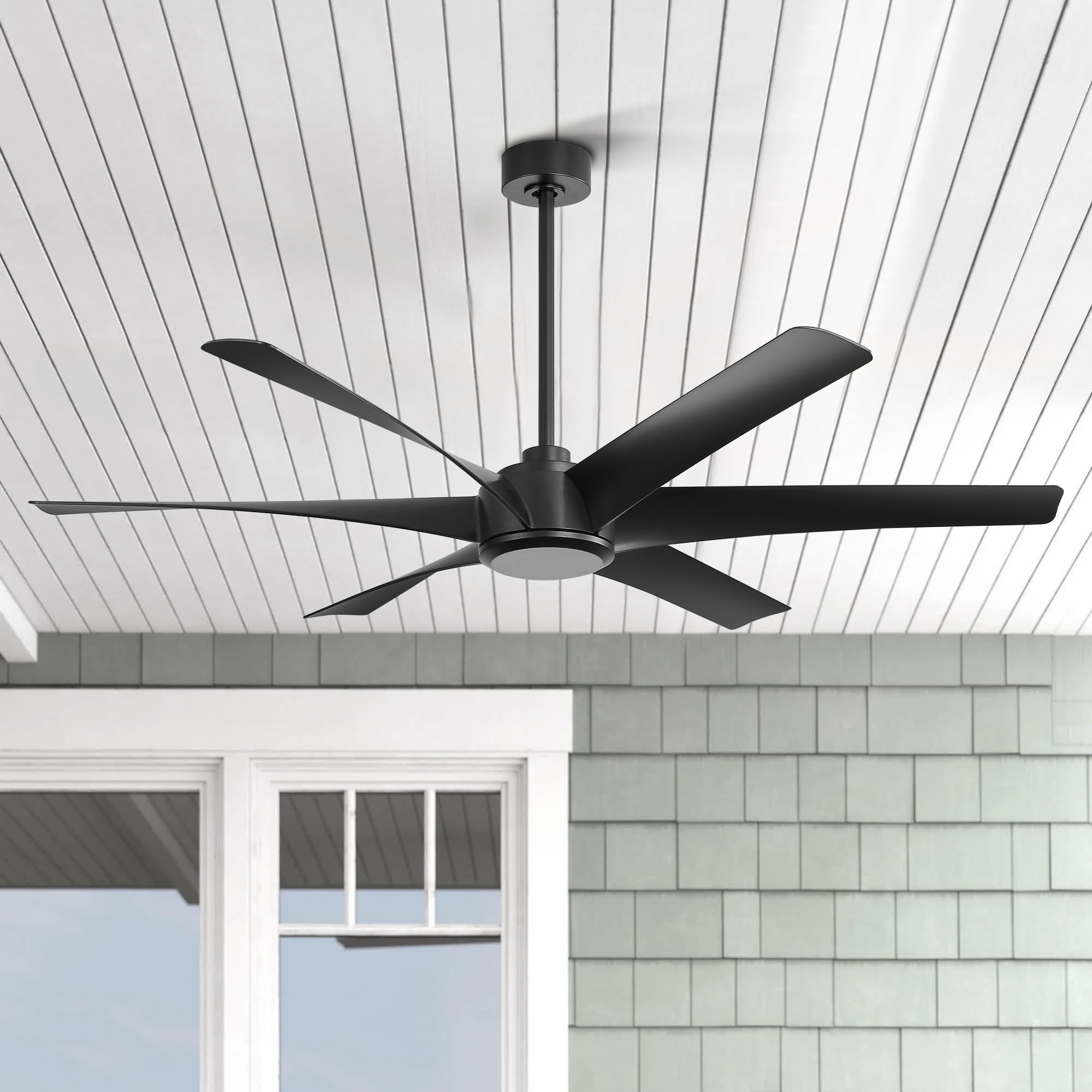 ALKAFY 65 Inch Ceiling Fan Without Light, Remote Control Large Ceiling ...