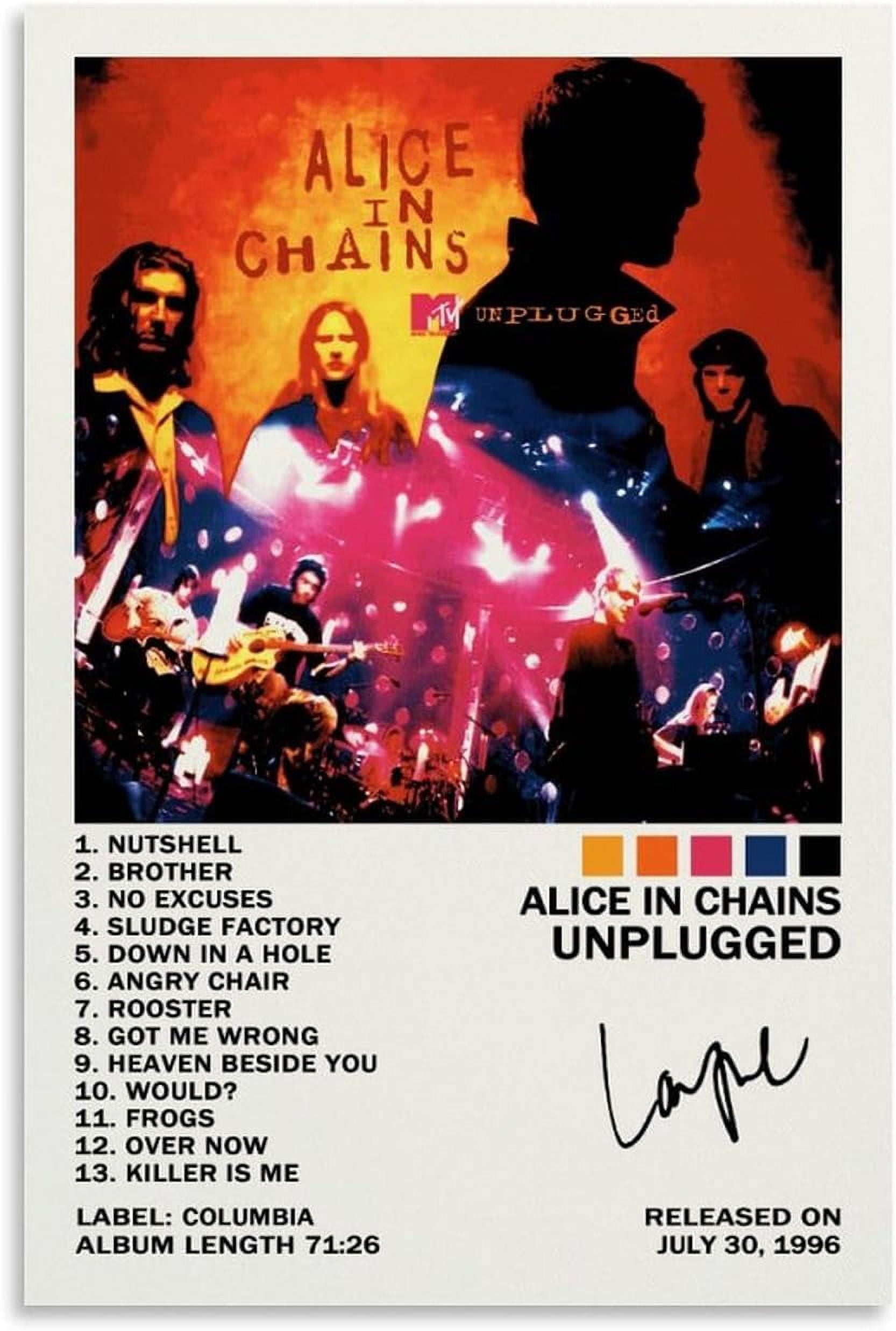 ALKANI Alice Poster in Chains Unplugged Music Posters Poster Decorative ...