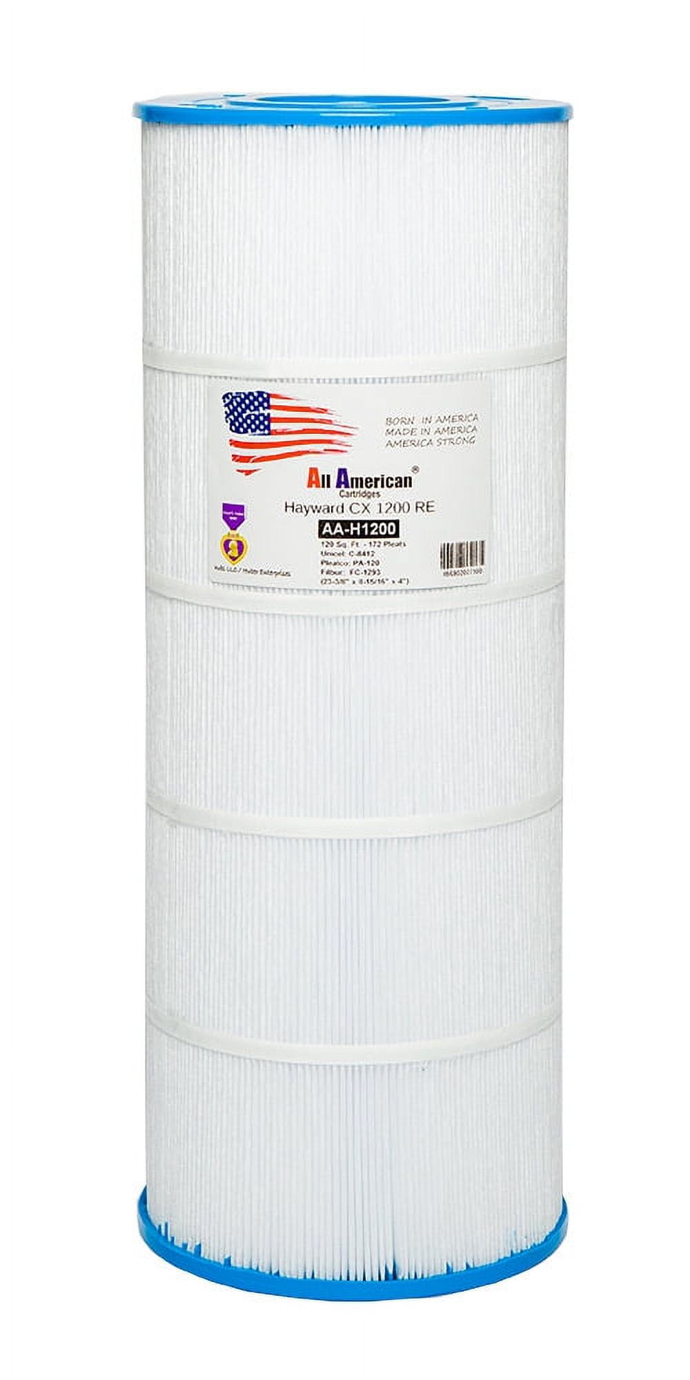 ALL AMERICAN AA-H1200 Pool Filter, Replaces for Hayward C1200, Pleatco ...