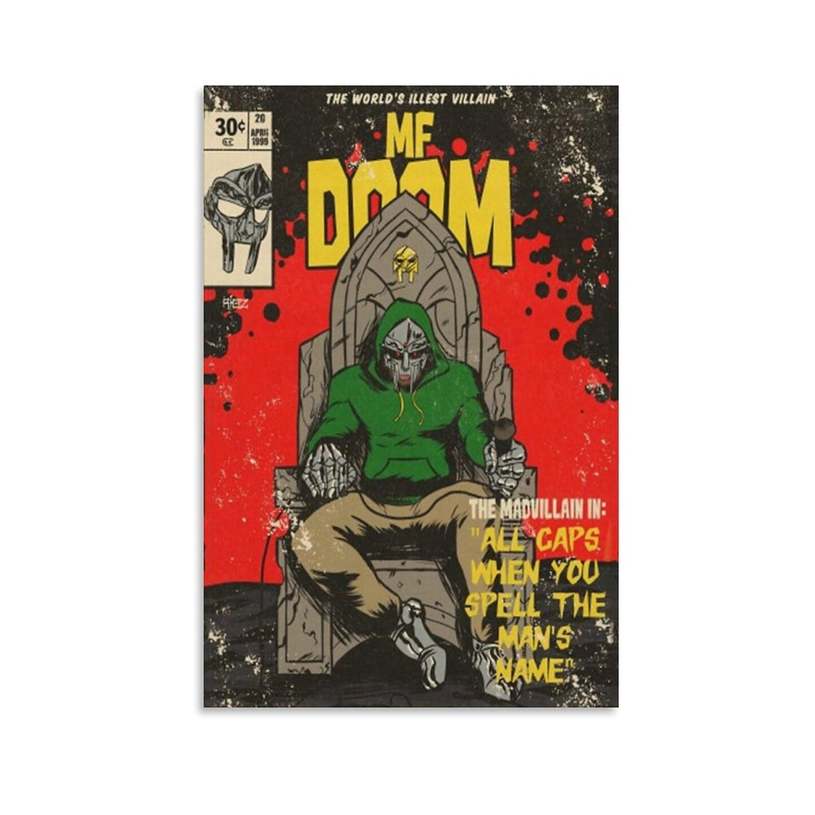ALL CAPS By MF Doom Canvas Poster Wall Art Decor Print Picture ...