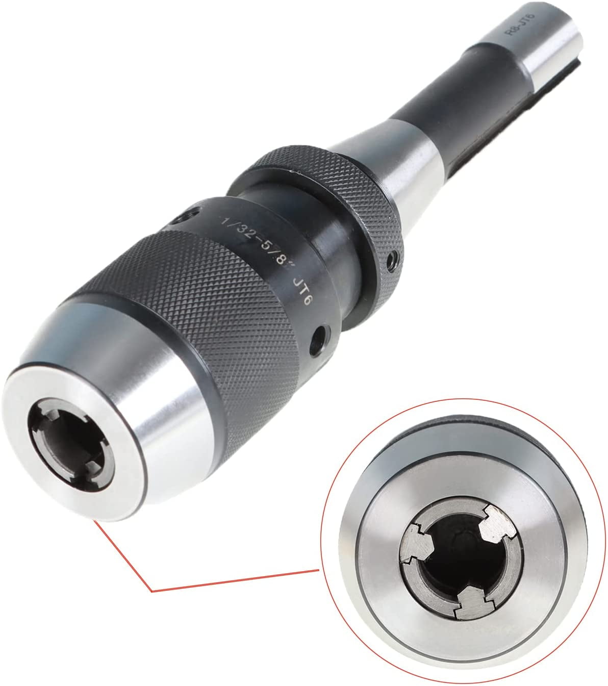 ALL-CARB 1/32 Inch to 5/8 Inch Heavy Duty Drill Chuck, with R8 Shank ...