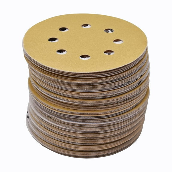 ALL-CARB 100Pcs Hook and Loop Sanding Discs 5 Inch 8 Hole 220-Grit ...