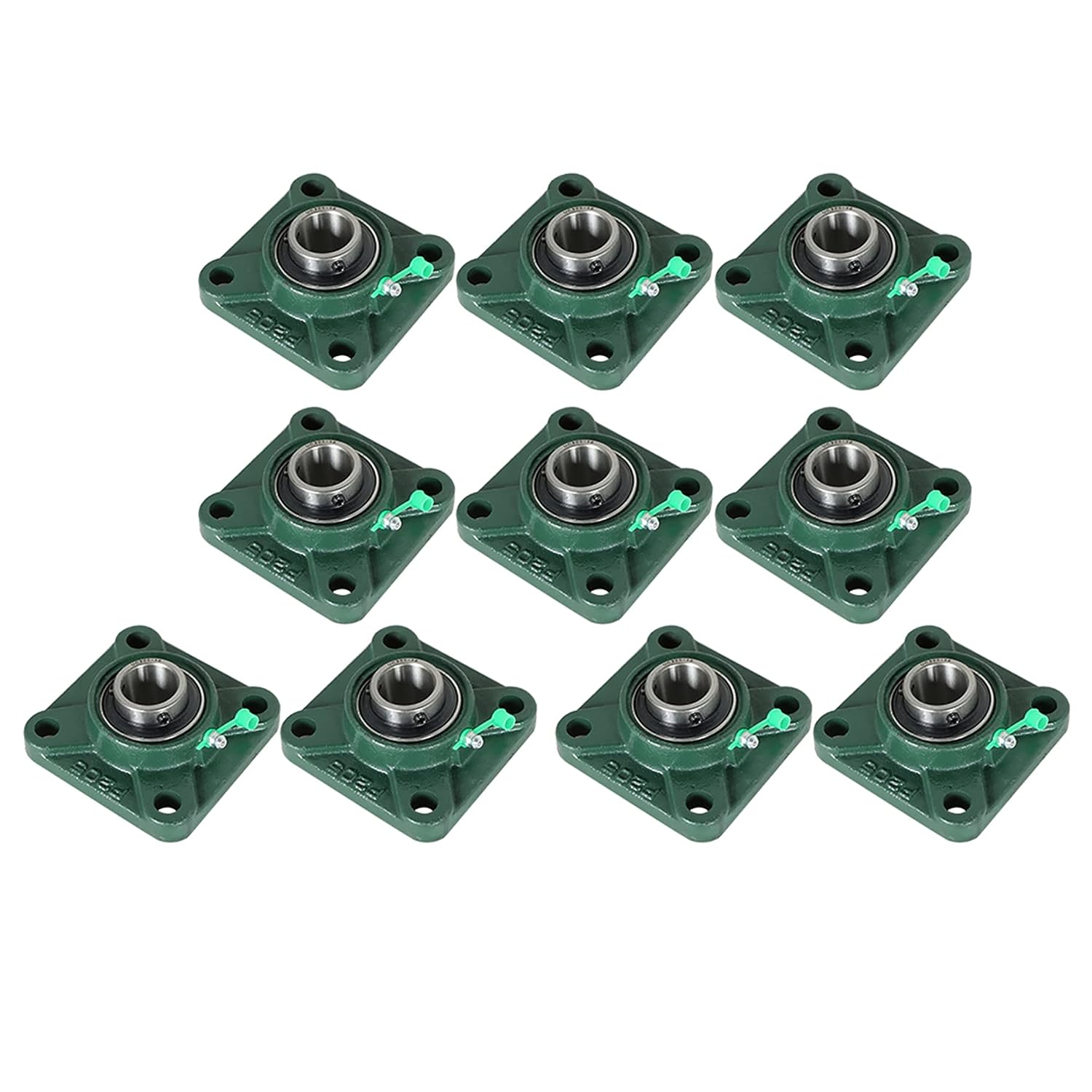 ALL-CARB 10Pcs UCF205-16 Pillow Block Bearings 1 Inch Bore Square Flange Mounted Pillow Block ...