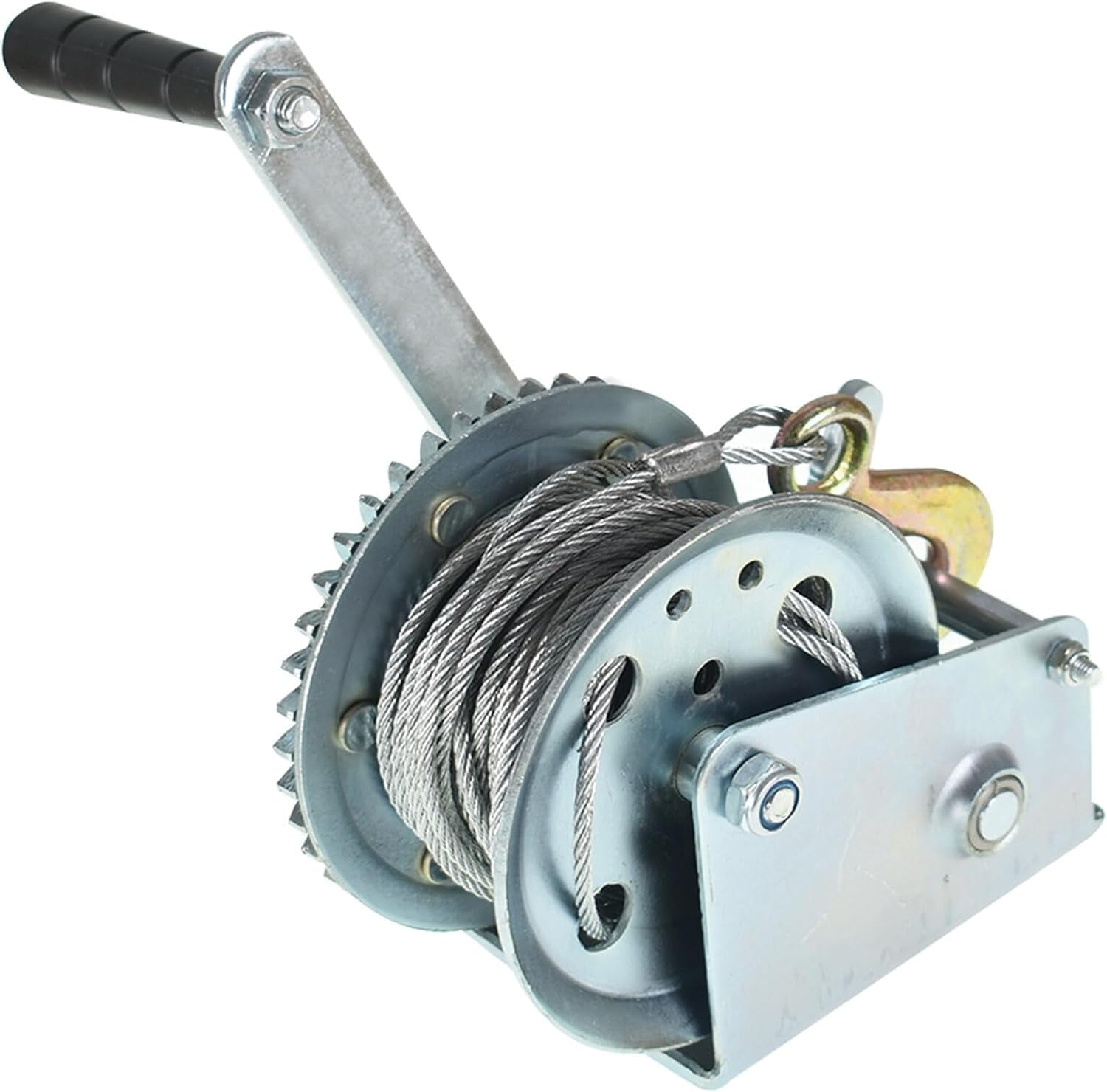 ALL-CARB 1200Lbs Heavy Duty Hand Winch Manual Crank Winch with 10M Wire Rope Ratchet ATV Boat ...