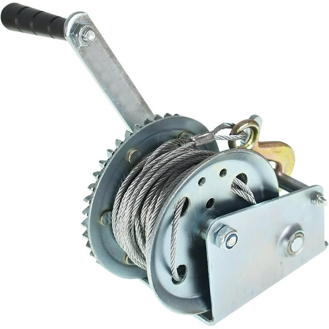 ALL-CARB 1200Lbs Heavy Duty Hand Winch Manual Crank Winch with 10M Wire ...