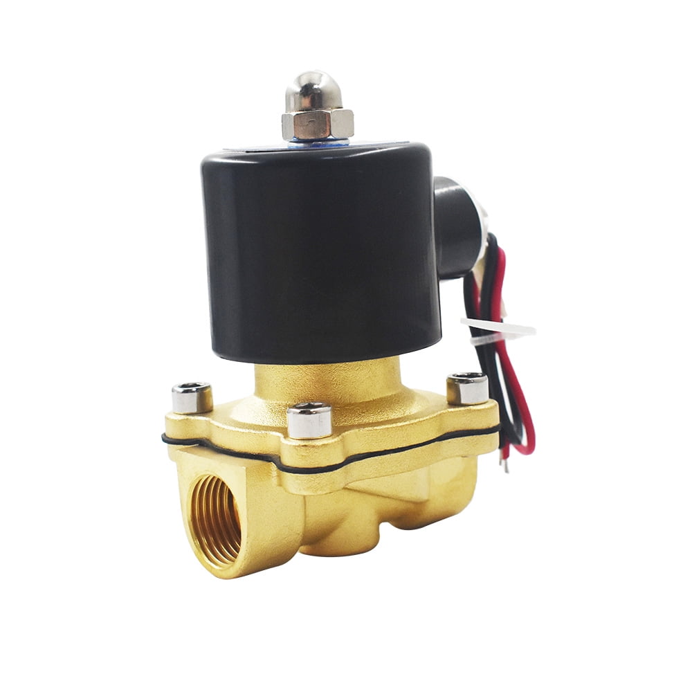 ALL-CARB 12V DC 1/2" NPT 12V DC Brass Electric Solenoid Valve Water Air ...