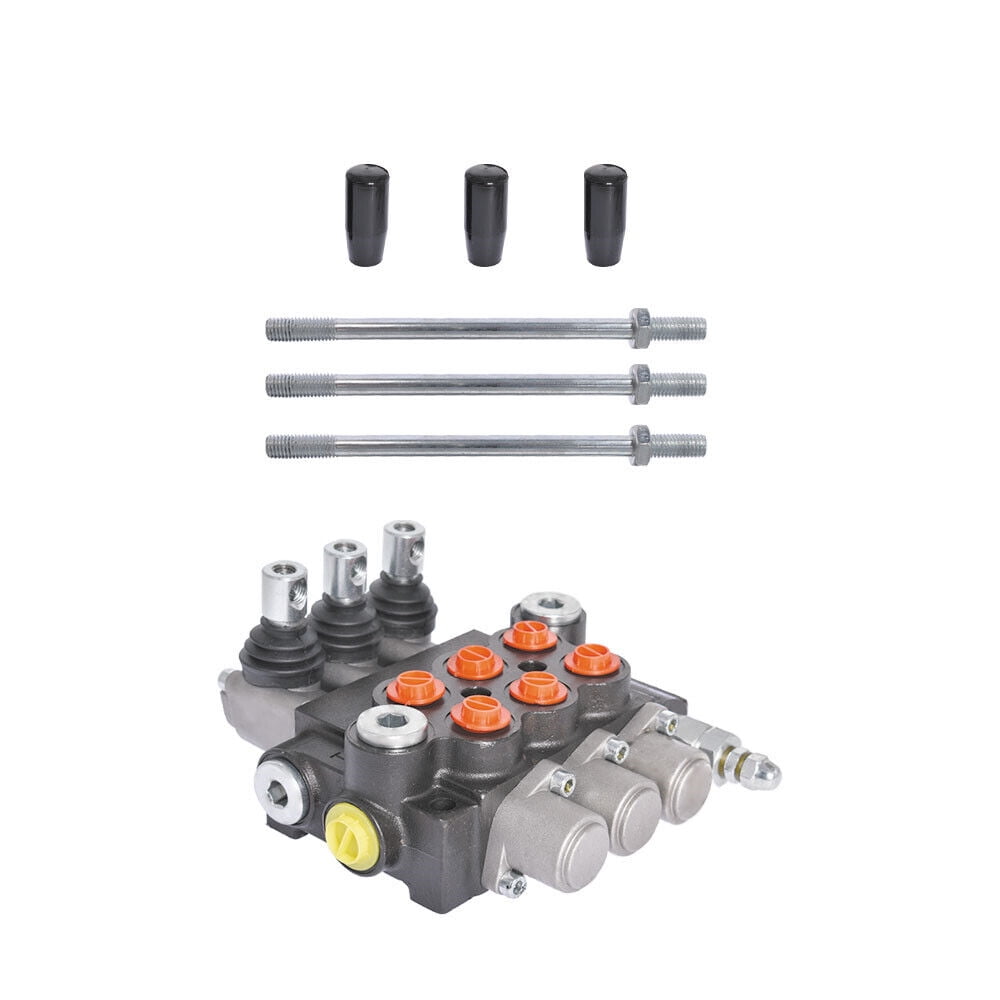 ALL-CARB 13 GPM 3 Spool Hydraulic Control Valve Double Acting SAE Ports ...