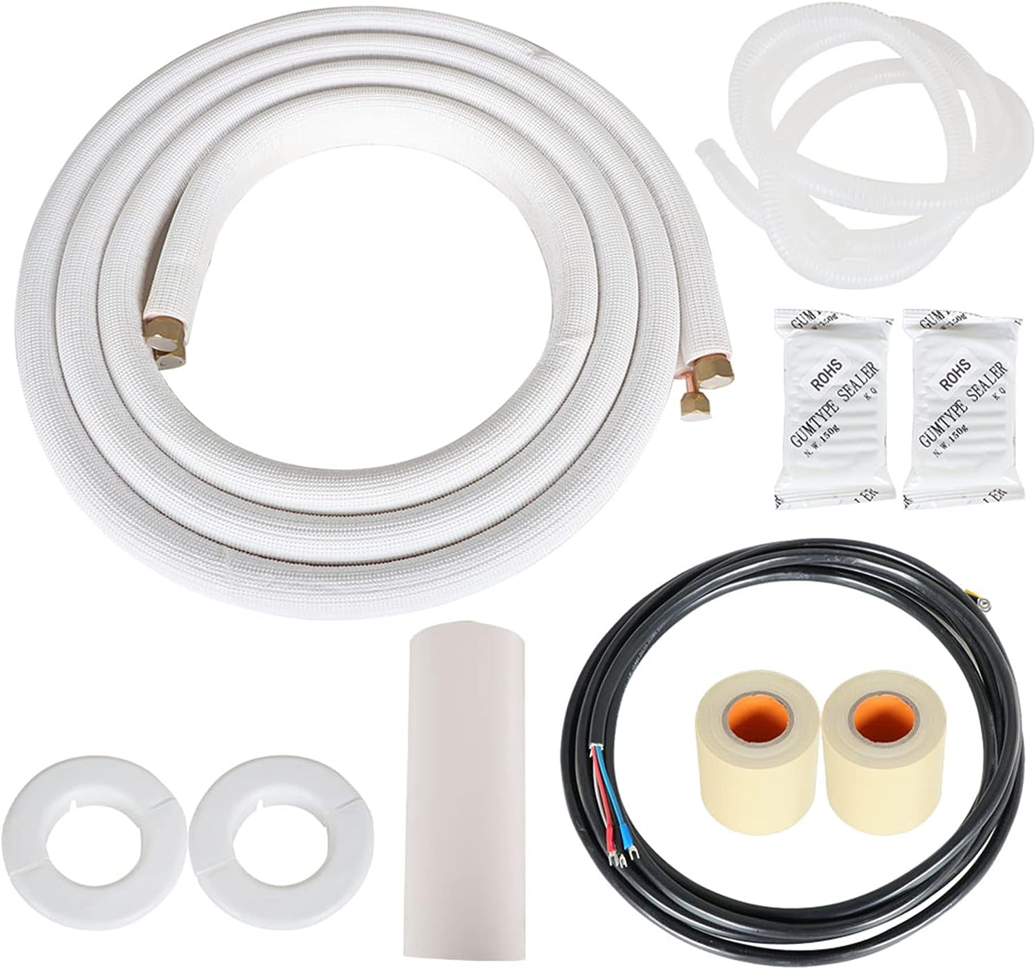 ALL-CARB 16FT 3/8" & 5/8" Air Conditioning Copper Tubing Hose Extension ...