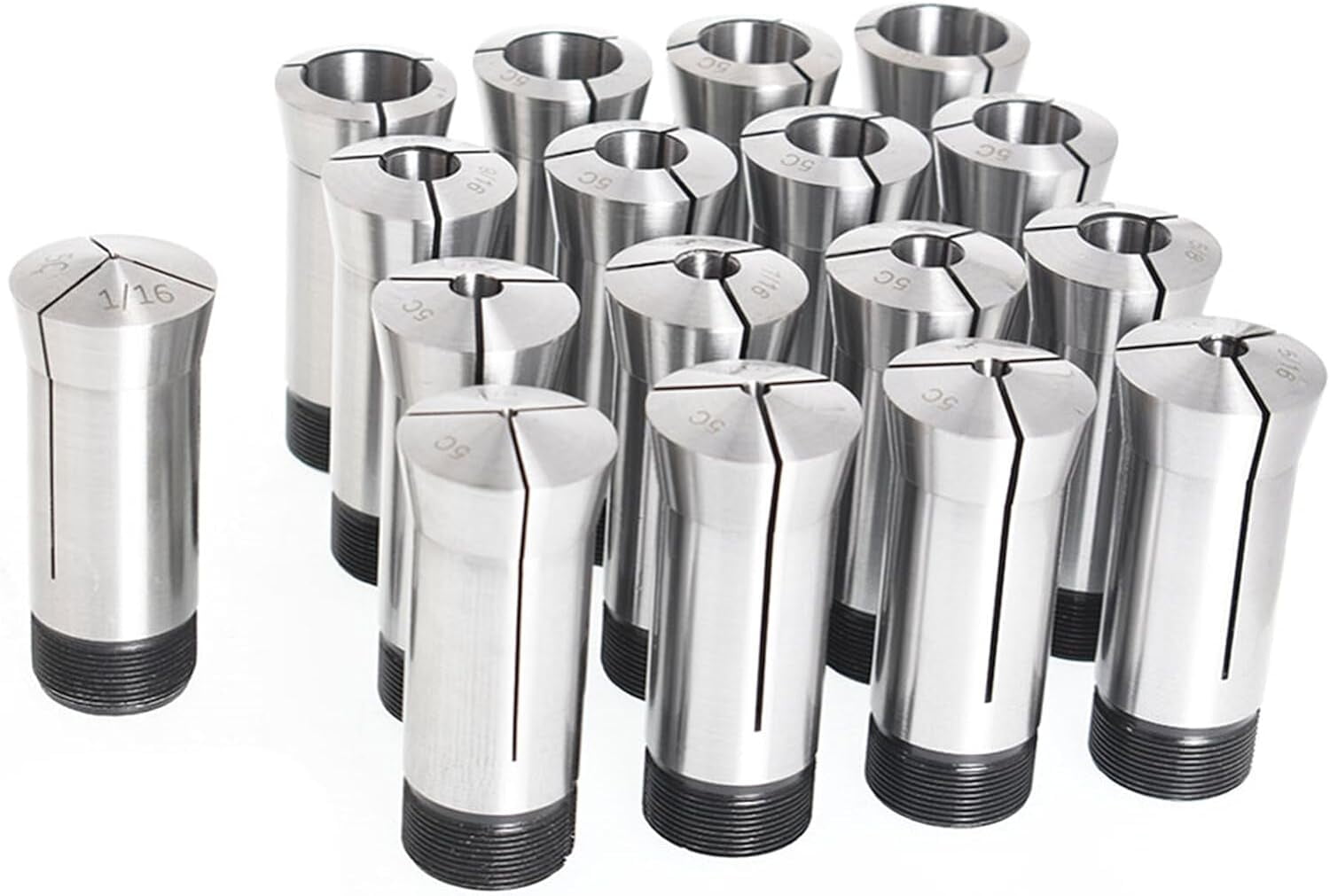 ALL-CARB 17PCS 5C Collet Set Replacement for Machining Turning 5C CNC ...