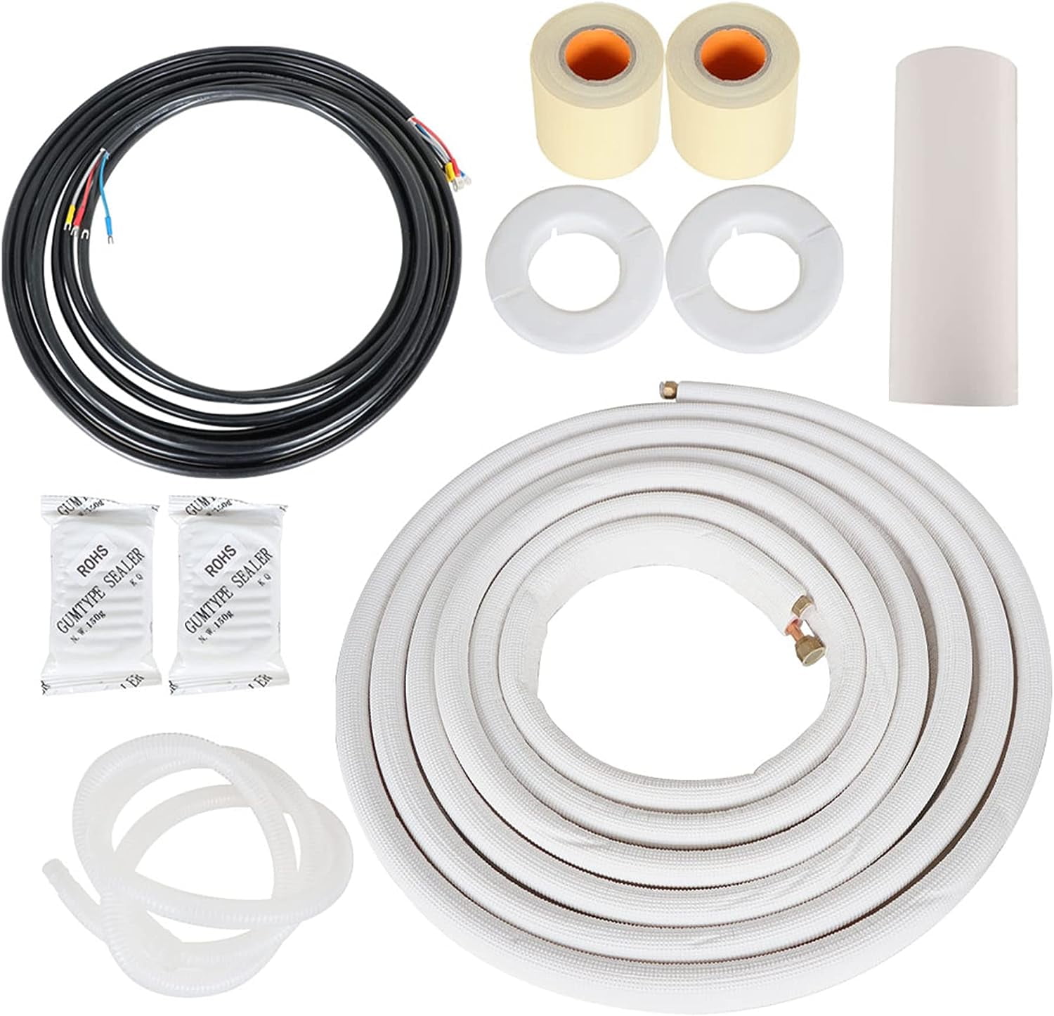 ALL-CARB 25FT 1/4" & 3/8" Air Conditioning Copper Tubing Hose Extension ...