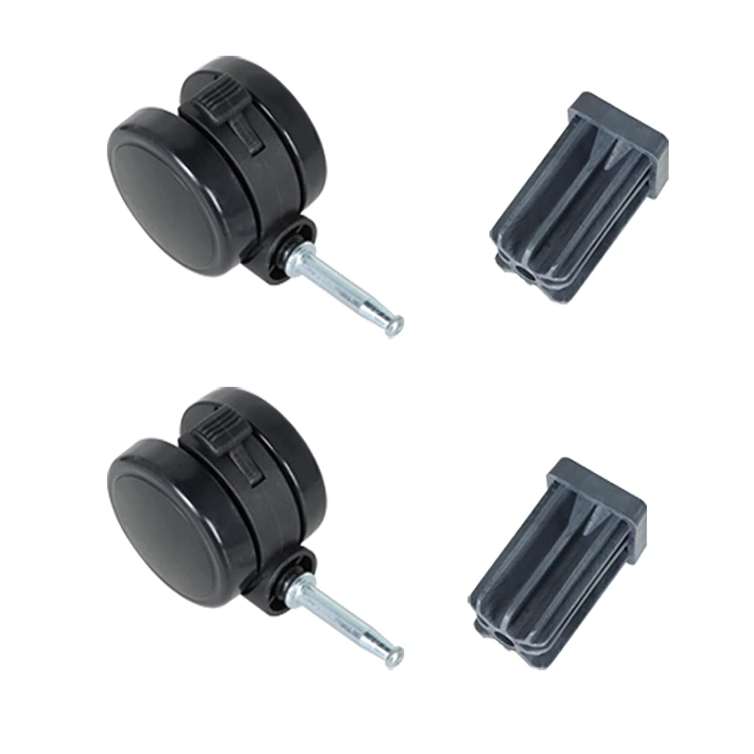 ALL-CARB 2Pcs Caster Wheel Gas Grill Swivel Caster with Brake and ...
