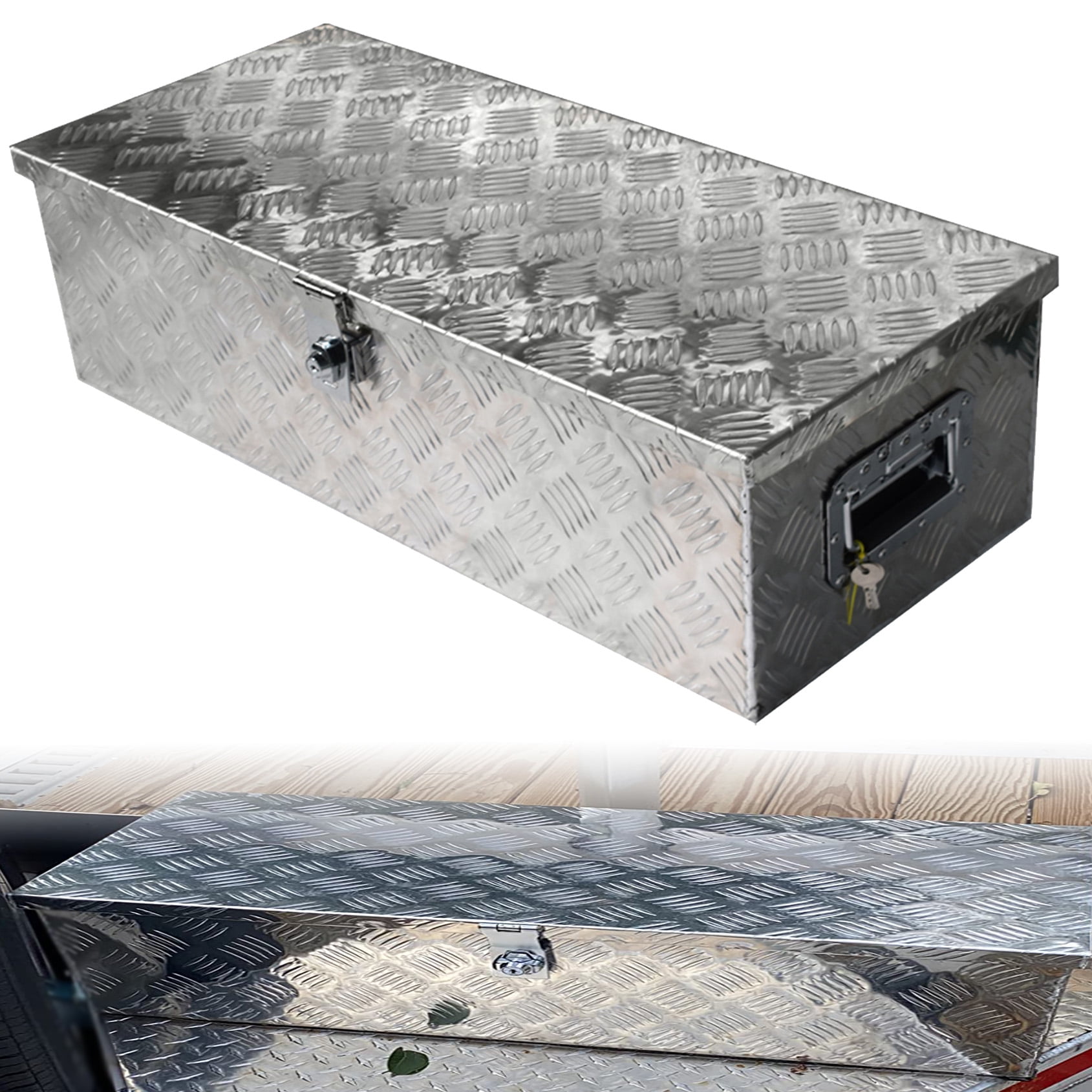ALL-CARB 30 Inch Aluminum Tool Box with lock and key Silver Replacement ...