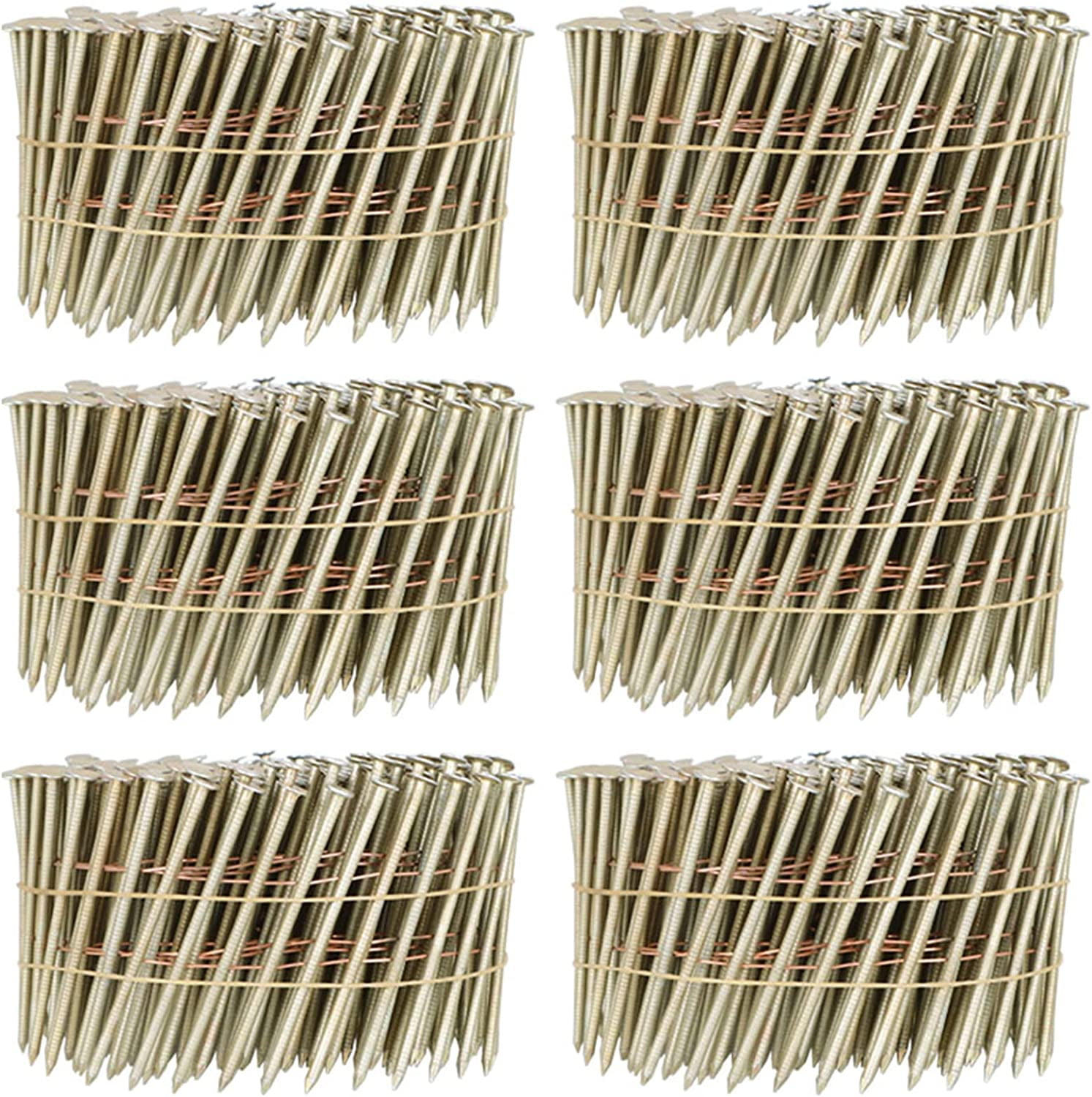 ALL-CARB 3600 Count Coil Siding Nail Full Round Head Collated Wire Coil ...