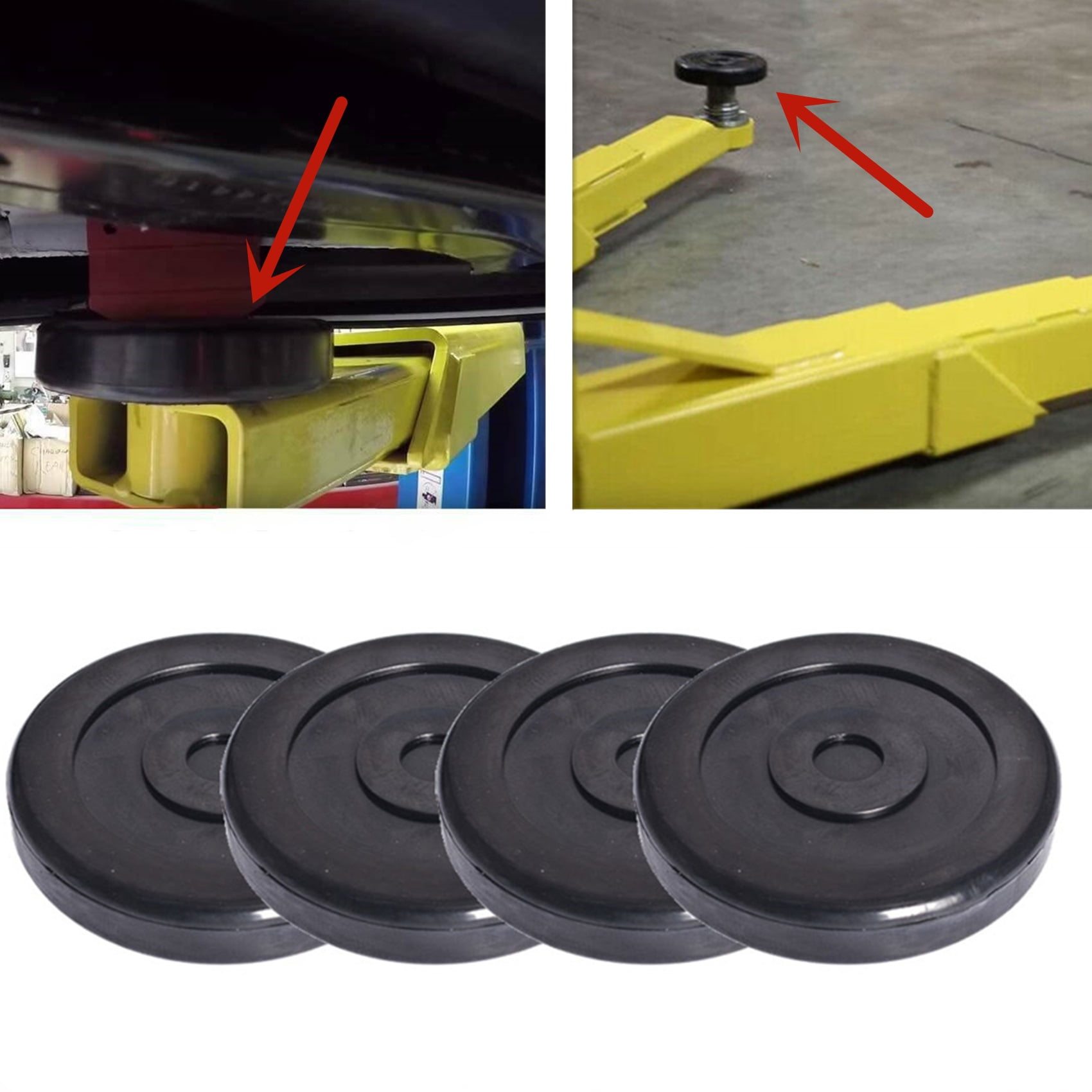 ALL-CARB 4-Pack Car Hoist Rubber Pads Round Rubber Arm Pads Replacement ...
