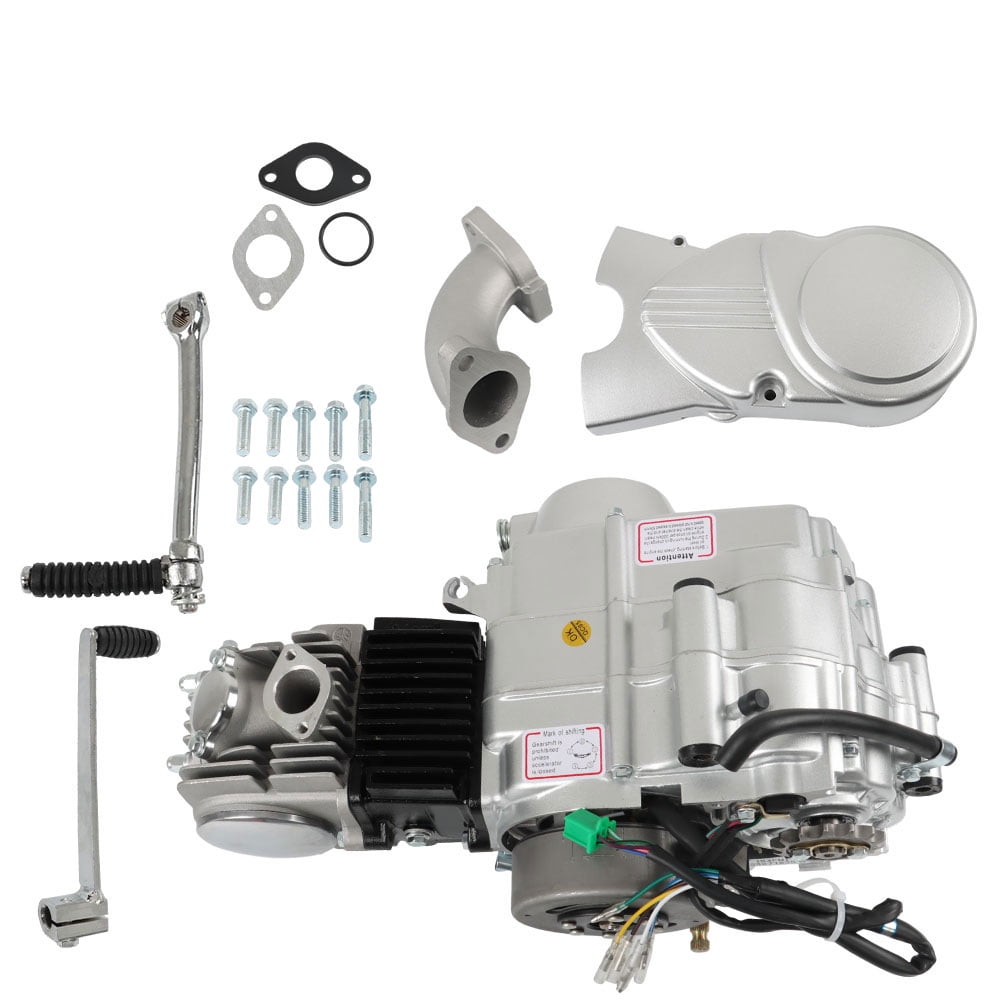 ALL-CARB 4 Stroke 125cc Motorcycle Engine Single Cylinder Silver For ...