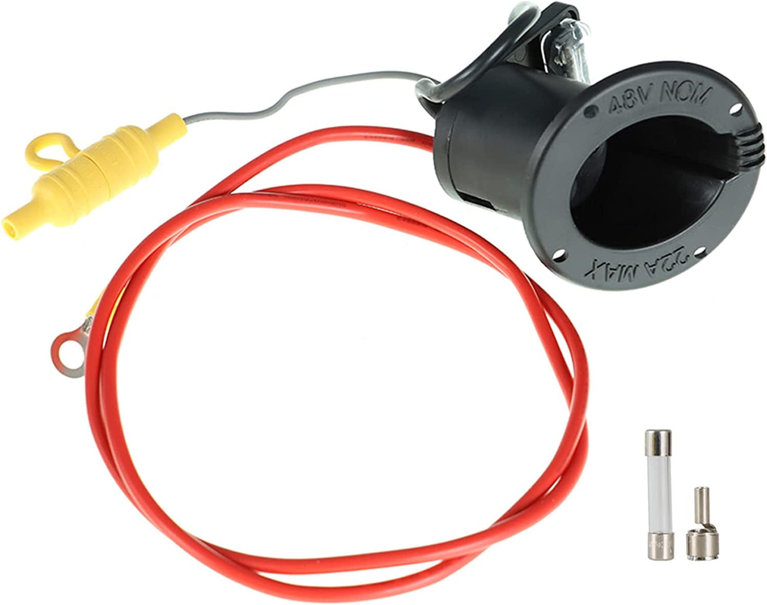 ALL-CARB 48 Volt Golf Cart Charger Receptacle and Fuse Assembly 1018021 ...