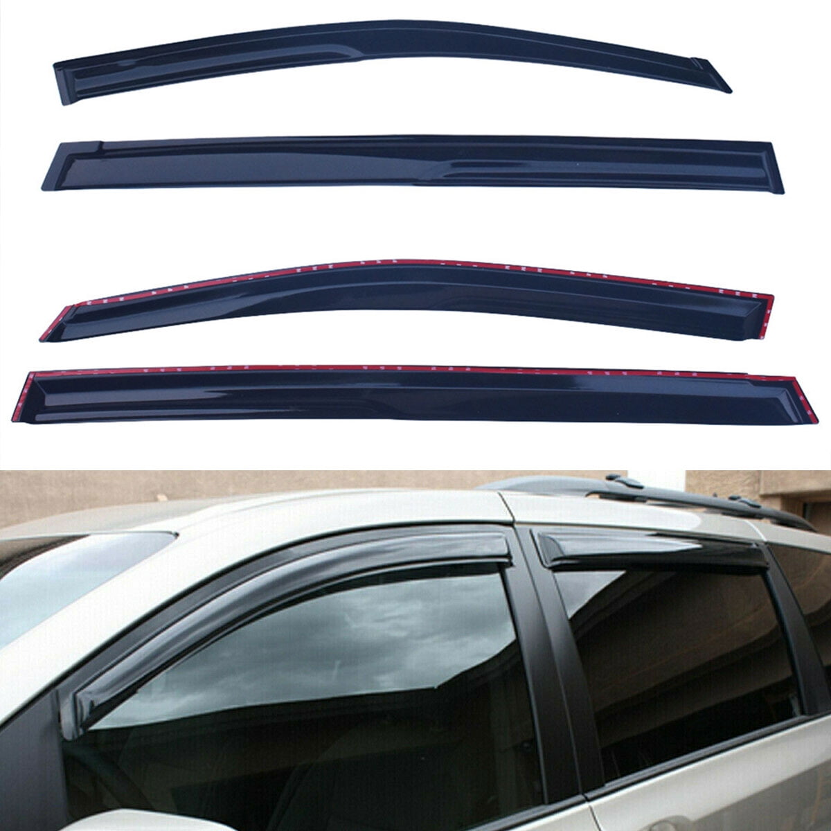 ALL-CARB 4PC Window Visor Rain Guards Deflector Vent Shade for 2011 ...