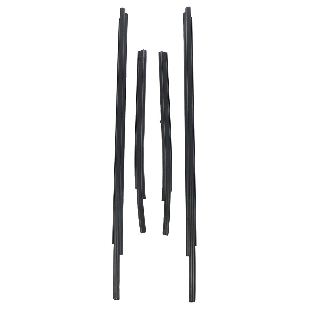 ALL-CARB 4Pcs Black Car Weatherstrip Window Moulding Trim Seal Belt ...