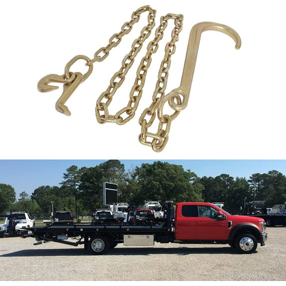 ALL-CARB 5/16 Inch x 6 FT Grade 70 Tow Chain J Hook Mini R Hook ...