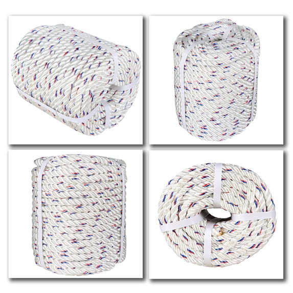 ALL-CARB 5/8 inch Double Braided Polyester Rope, 150ft Arborist Bull ...