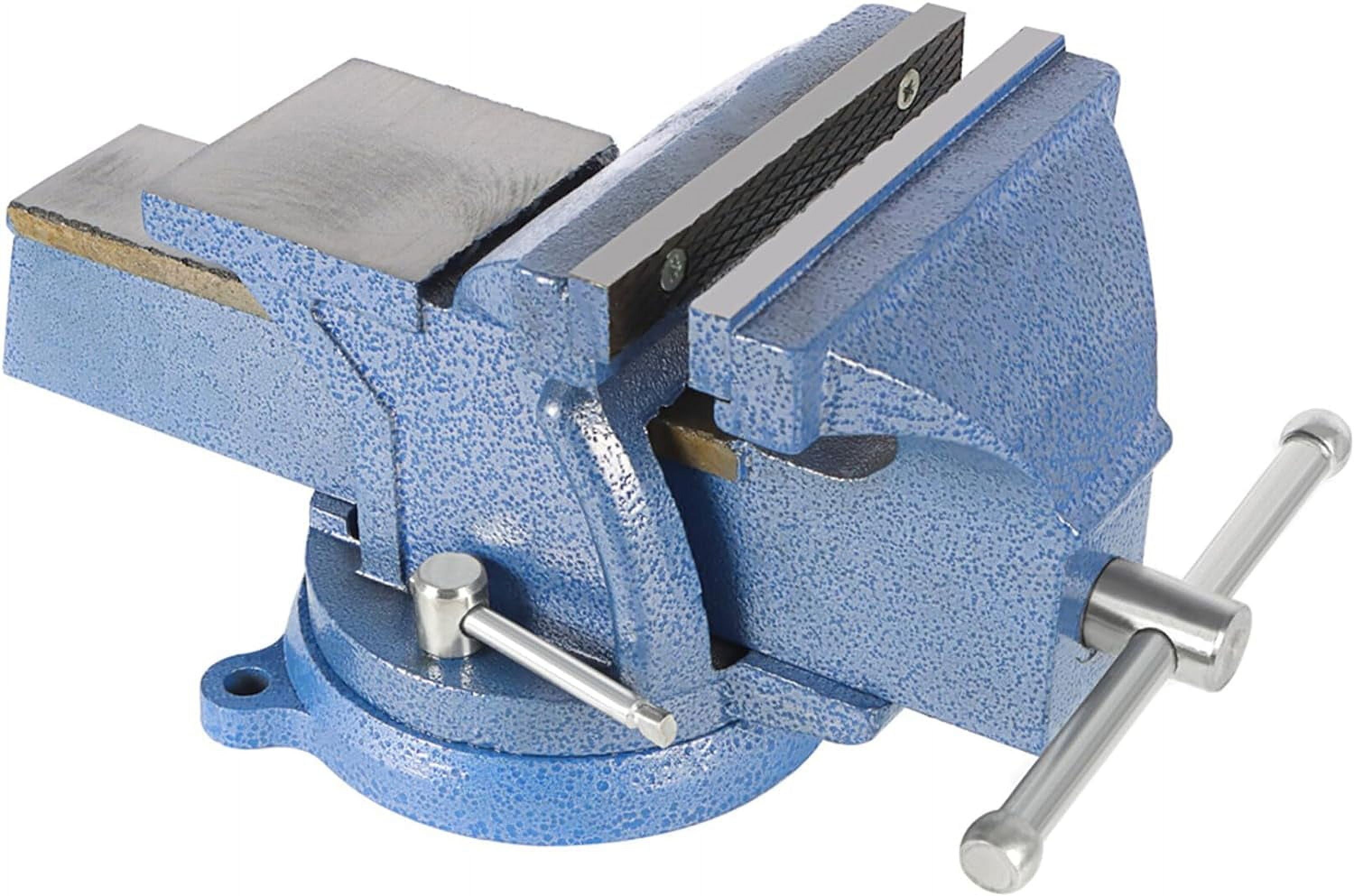 ALL-CARB 6 Inch Bench Vise with 360 Degree Rotating Base Heavy Duty ...