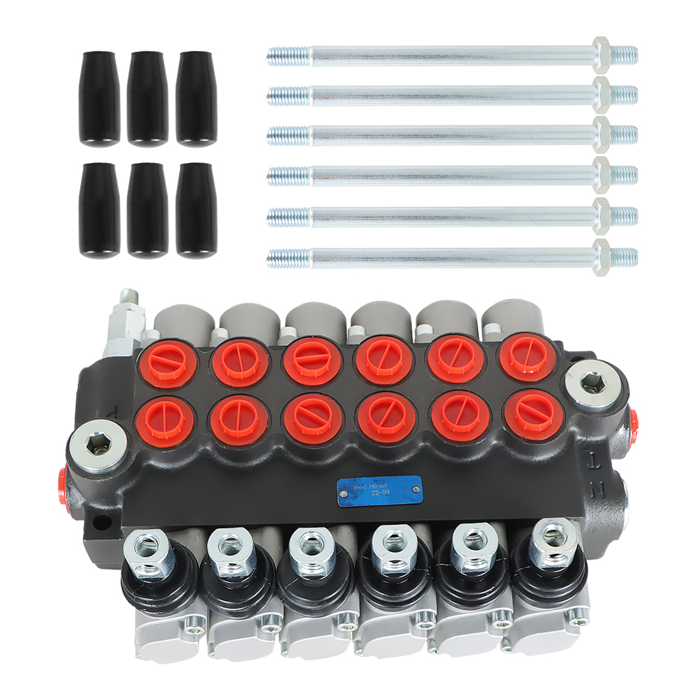 ALL-CARB 6 Spool Hydraulic Directional Control Valve 11gpm Adjustable ...