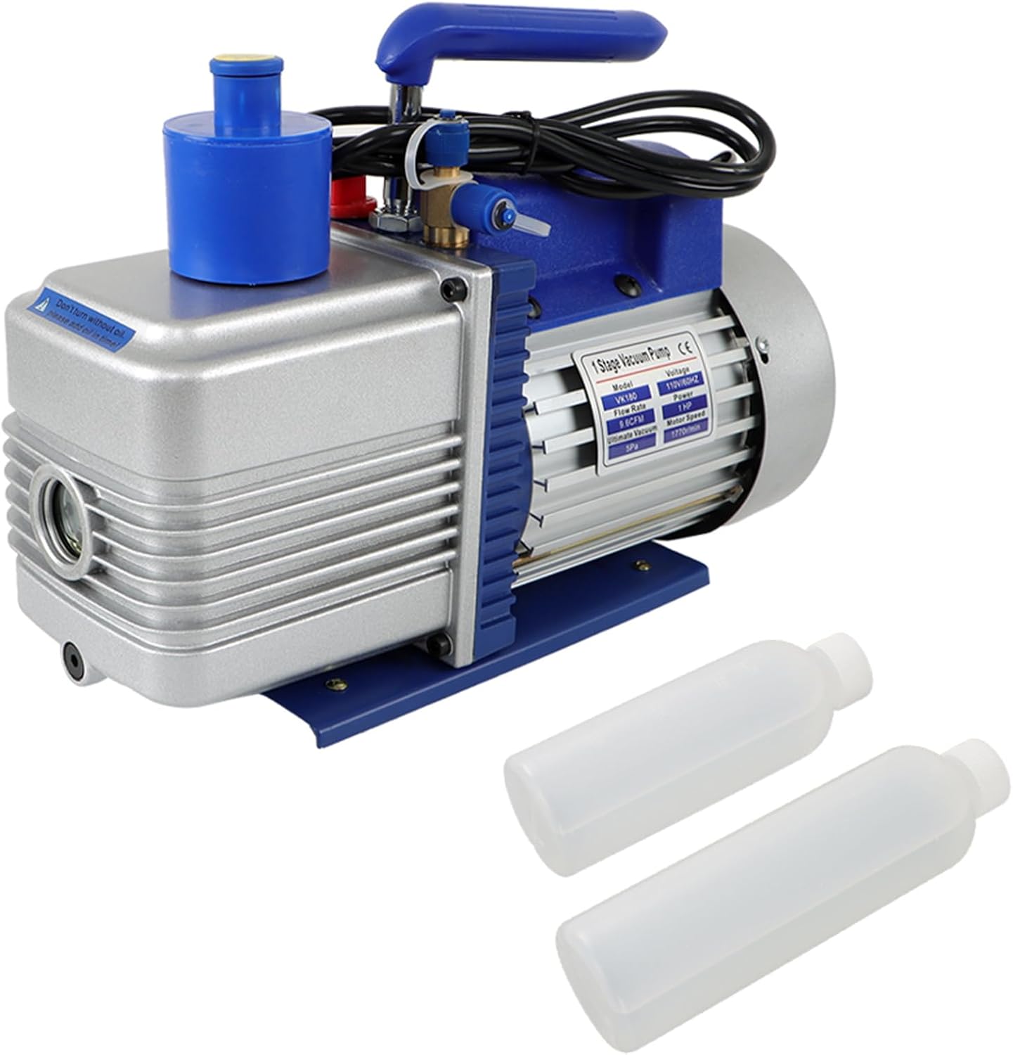 ALL-CARB 9.6CFM Vacuum Pump 110V 1HP Single Stage for Air Conditioning ...