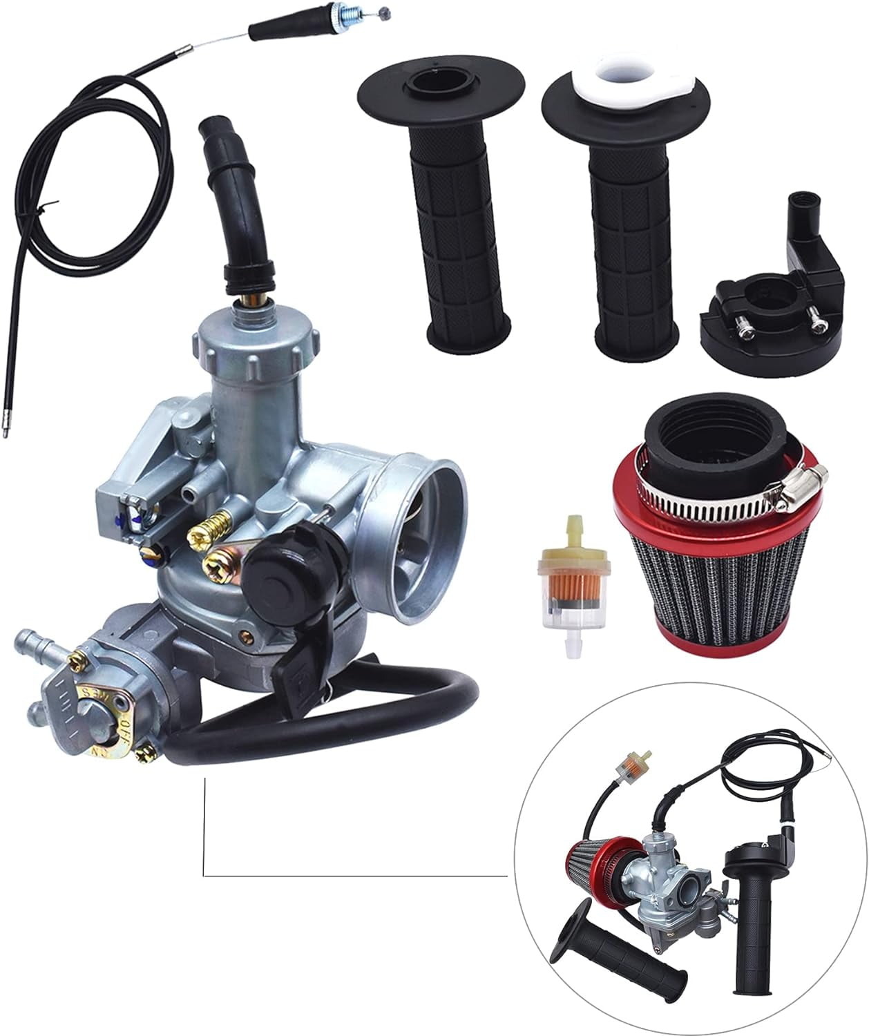 ALL-CARB Carburetor & Throttle Cable, Handle Bar, Air Filter ...
