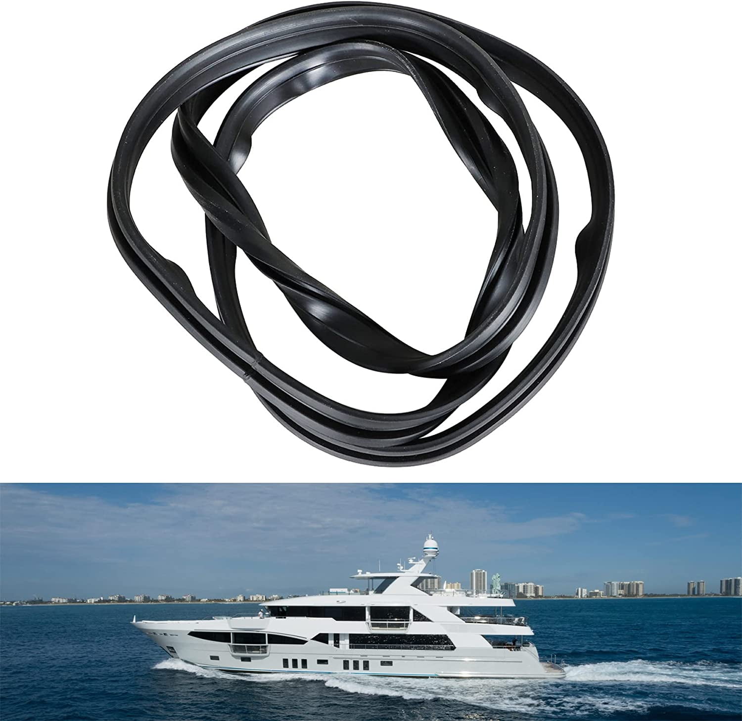 ALL-CARB Cowl Glass Hood Rubber Seal Replacement for Johnson V4 329548 ...