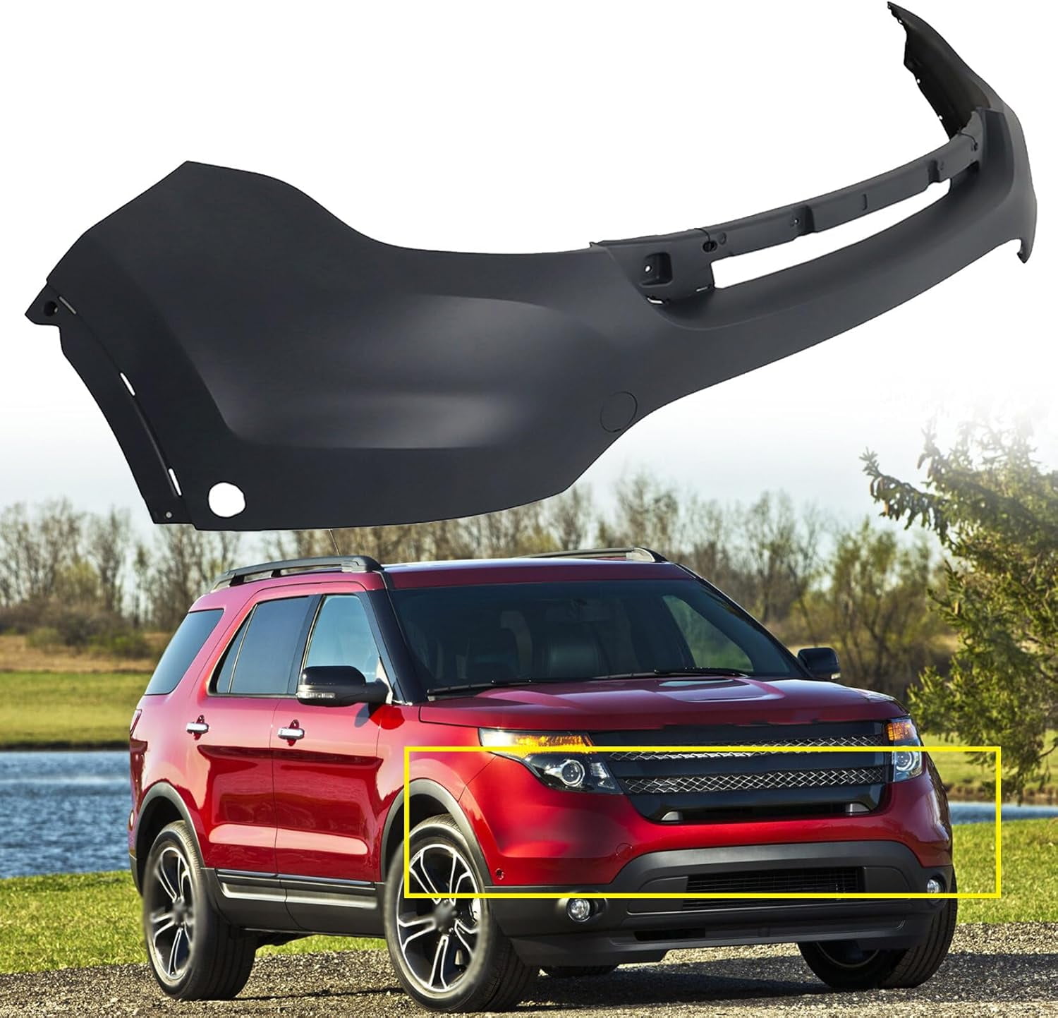 ALL-CARB Front Bumper Cover Primed with Park Assist Holes Replacement ...