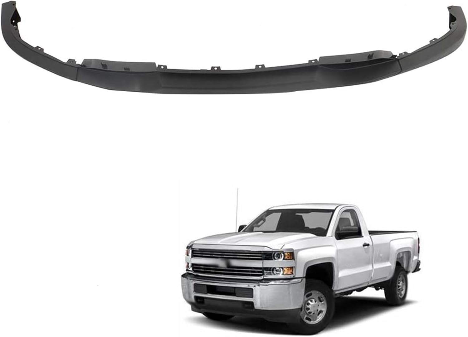 ALL-CARB Front Lower Bumper Valance without Tow Hook Holes and Skid ...