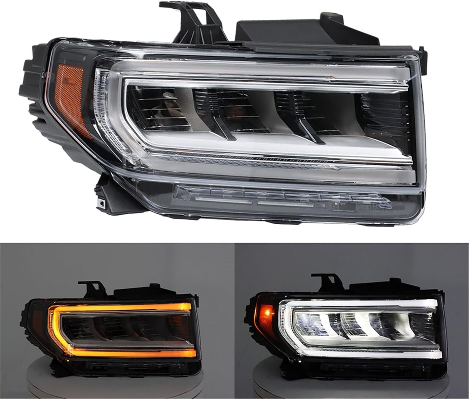 ALL-CARB Headlight HeadLamp Electroplating Black Assembly Passenger ...