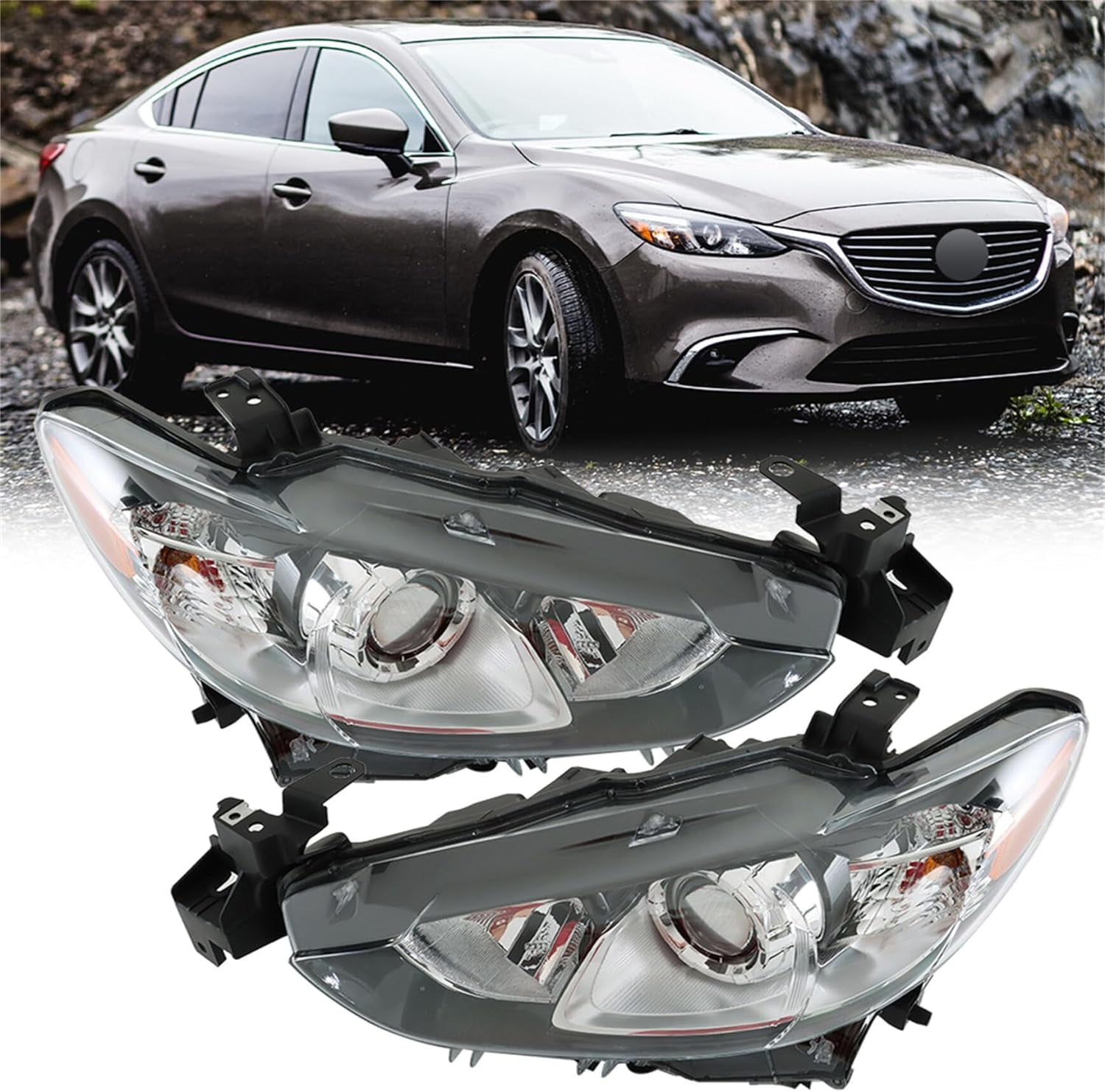 ALL-CARB Headlights Assembly Replacement for Mazda 6 2014-2017 Halogen ...