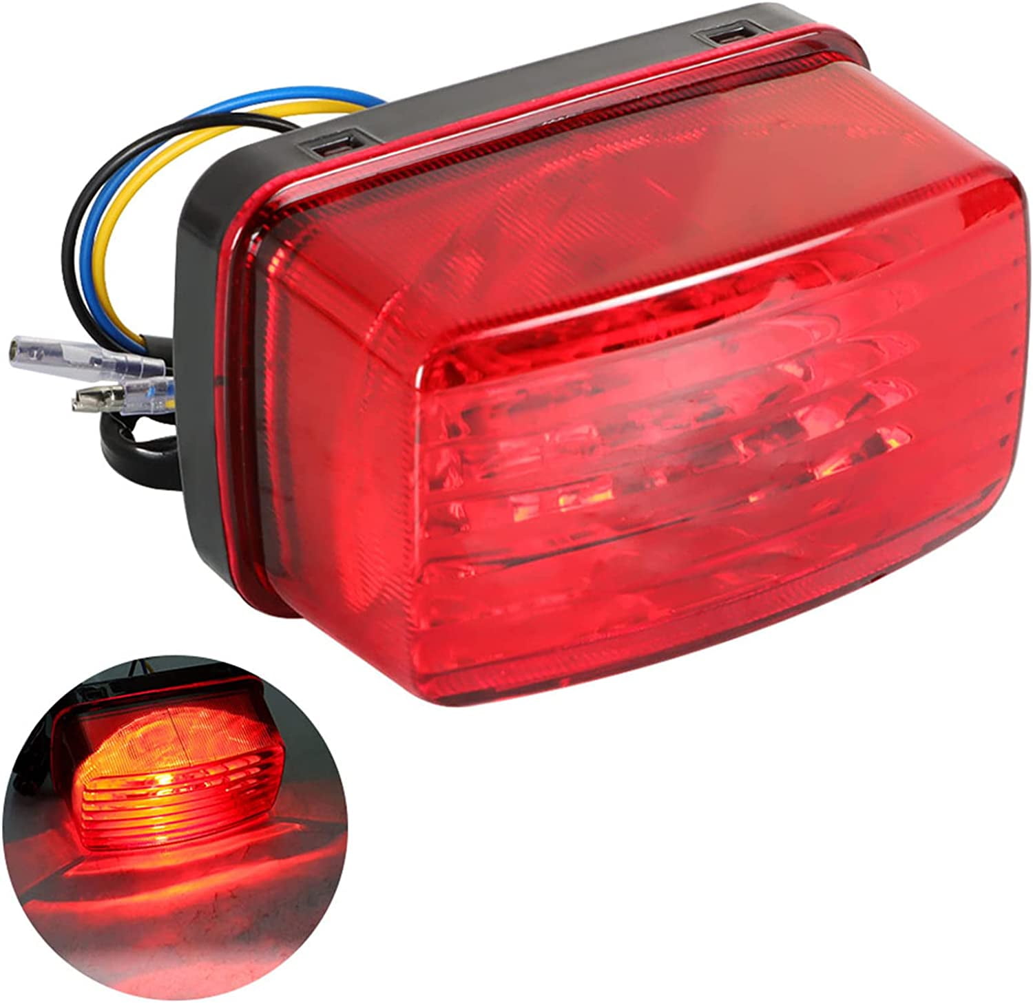 ALL-CARB LED Tail light Assembly with Bulb Replacement for Yamaha Bruin ...