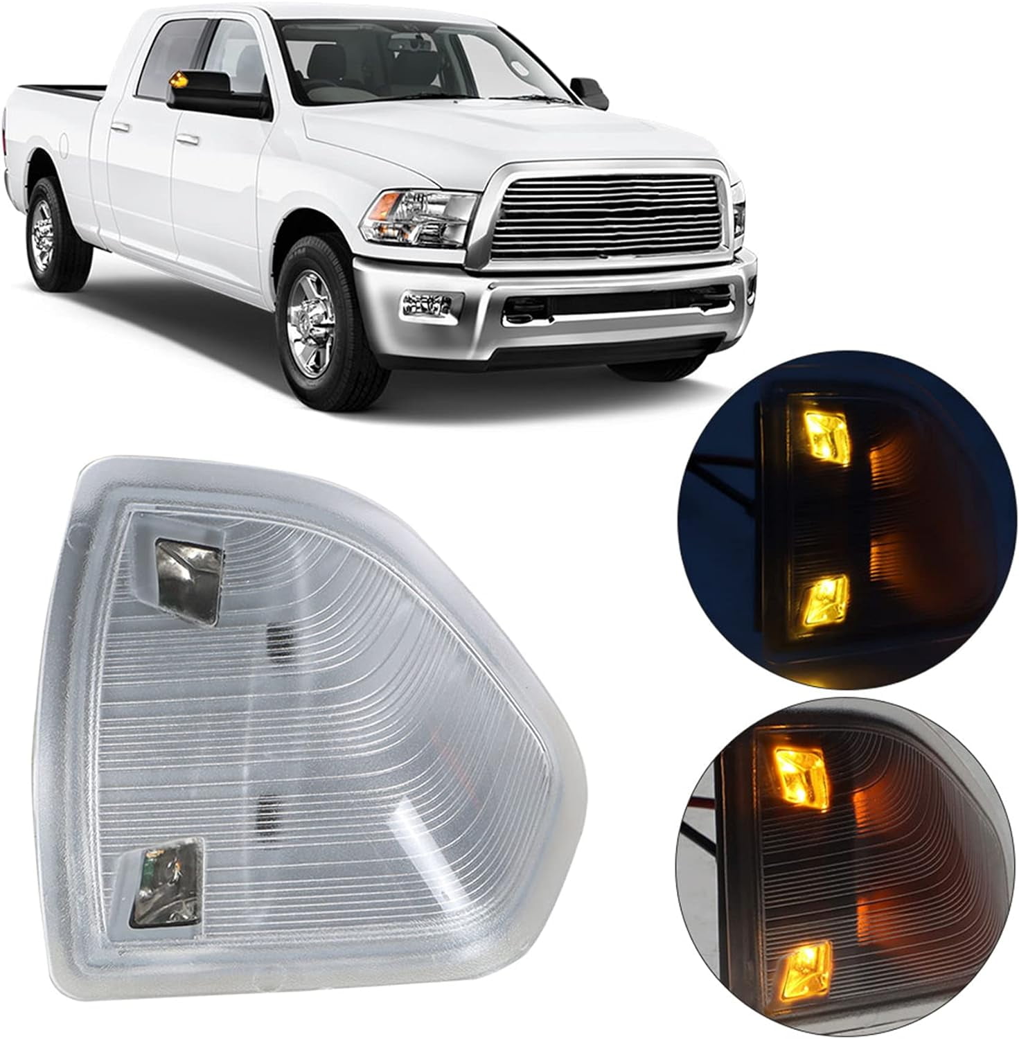 ALL-CARB LED Turn Signal Light Side Mirror Amber Lamps Replacement for ...