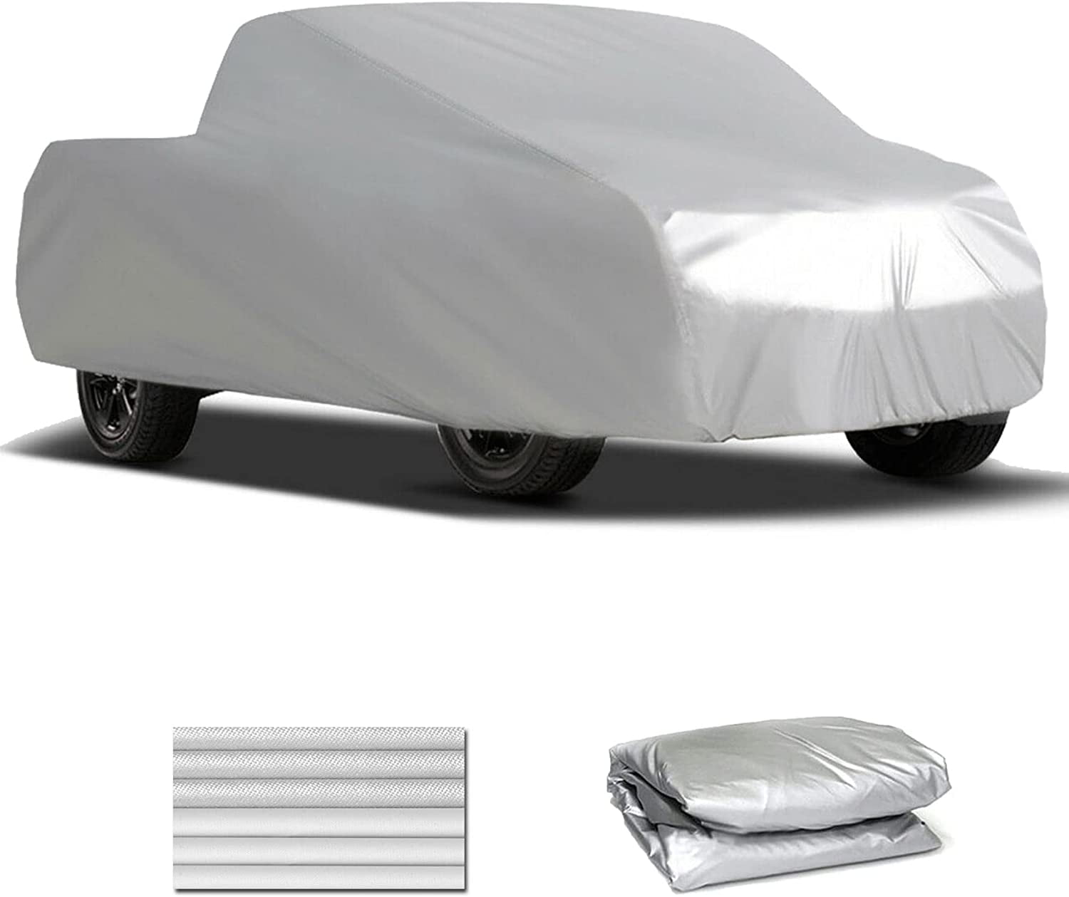 ALL-CARB Grey Polyester Cotton, Universal Fit Pickup Truck Cover, 230 L ...