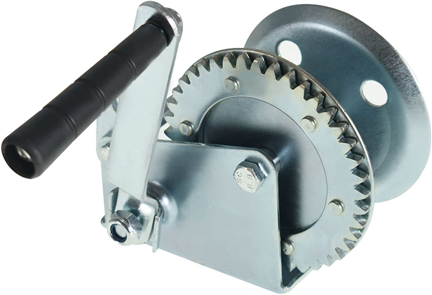 ALL-CARB Silver Winch, 1100 lb Heavy Duty Hand Crank Winch, Boat Winch ...