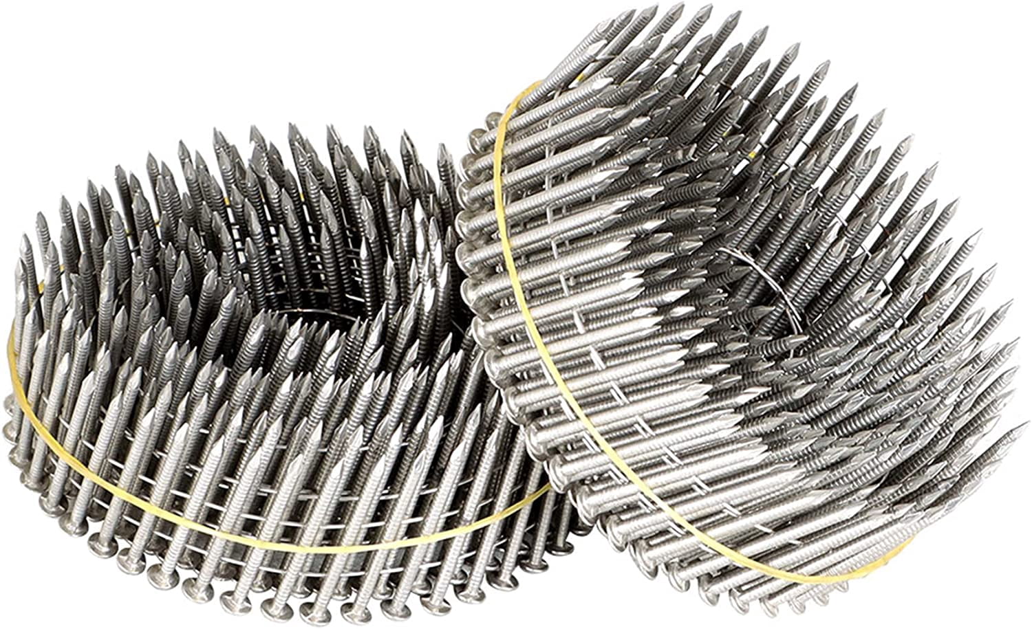 ALL-CARB 1-1/2x0.09 Ring Shank 15 Degree Coils, 3600ct Stainless Steel ...