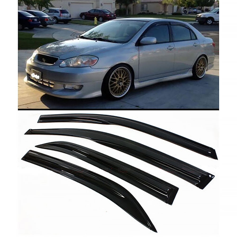 ALL-CARB Window Vent Visors Shade Sun Rain Wind Guards Deflectors Cover ...