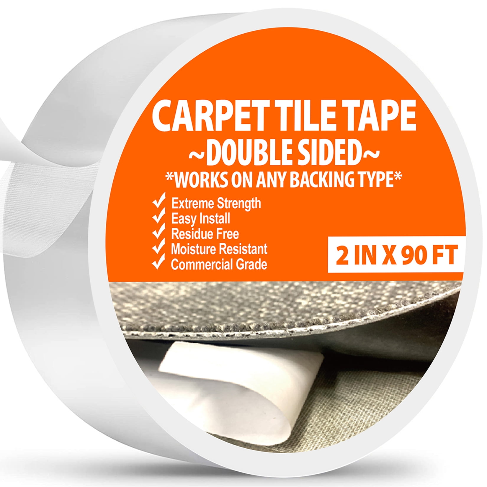 ALL FLOORING NOW Double Sided Carpet Tape Heavy Duty Carpet Tile Tape ...