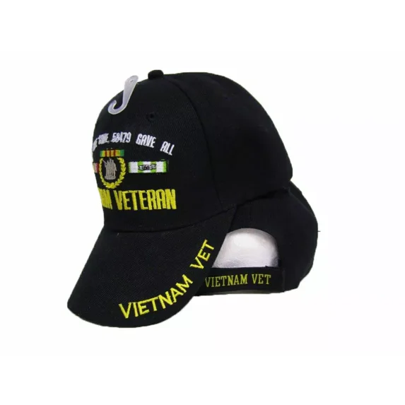 ALL GAVE SOME, 58479 GAVE ALL VIETNAM VETERAN BALL CAP HAT BLACK ...