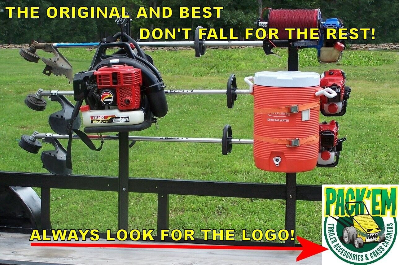 ALL-IN-1 3-Place Trimmer, Blower, Trim Line, Beverage Open Trailer Rack ...