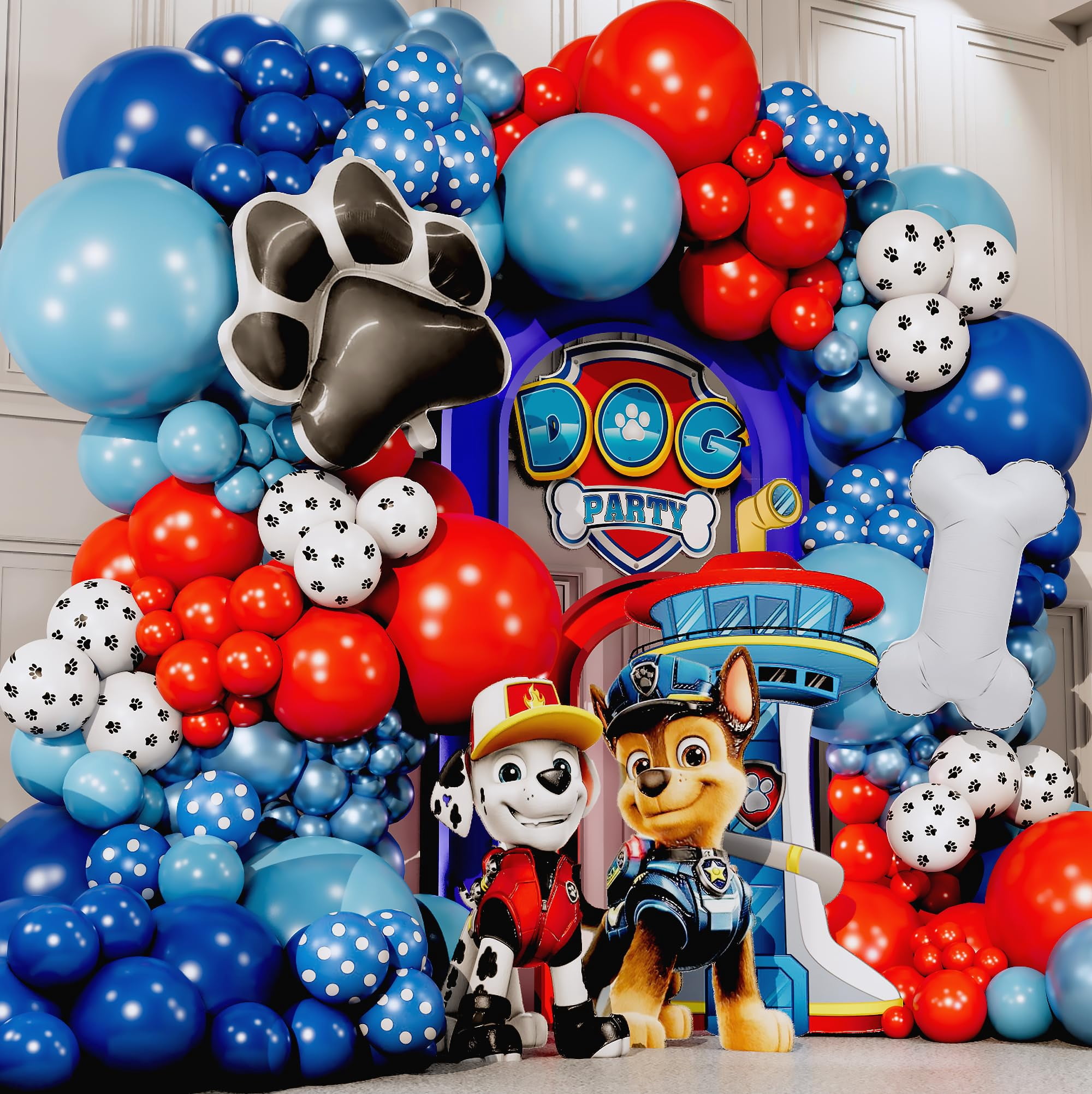 ALL-IN-1 Paw BalloonTRDN Arch & Garland Kit with BONUS Dog Bone - Small ...