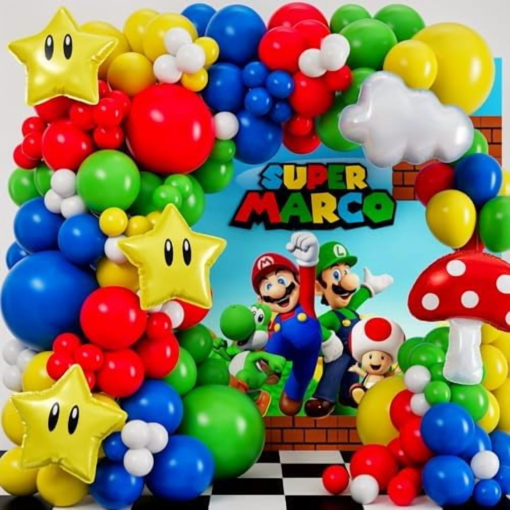 ALL-IN-1 Super Adventure Balloon Arch Kit with BONUS Mushroom, Cloud ...